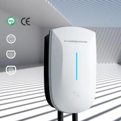 China Level 2 7kw 11kw 22kw Charging Point	Fast Wall Mounted EV Charging Station LED Indicator for sale