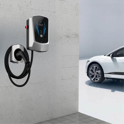 China European Standard 32A Fingerprint Wall Mounted EV Charging Station for Tesla 380V IP66 for sale