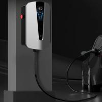 China 4.3 Inch Screen 22kW 32A AC Wall EV Charger with 5m Cable for Tesla Home Fast Charging for sale