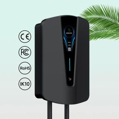 China American Standard App Control Swipe Card 32A 48A Fireproof PC Home Smart Wall EV Charger for sale