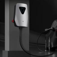 China 220V Fast Charging Single Gun Wall EV Charger With 4.3 Inch LED Screen for sale