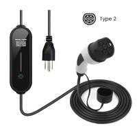 China Type 2 32A Screen Display Portable AC EV Charger Temperature Protection for sale