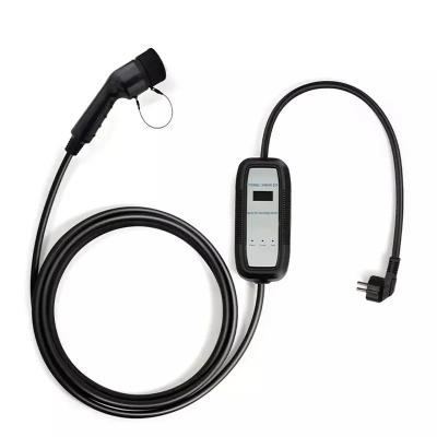 China Lightning Proof 32A Type 1 And Type 2 Portable AC EV Charger With Screen Display for sale