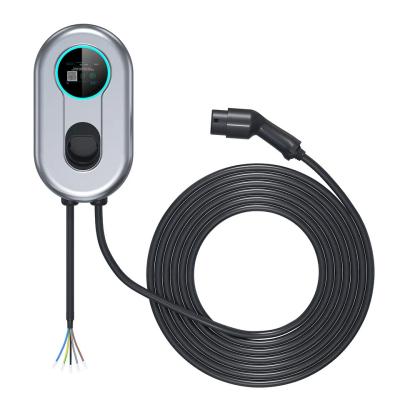 China Weather Resistant 220V Type 1 AC EV Charger 16A 32A Current Adjustment Single Gun for sale