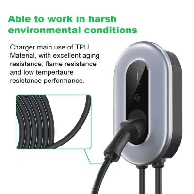 China 7kW 11kW 22kW 3 Phase Type 2 EV Charger with LCD Screen Over Temp Protection for sale