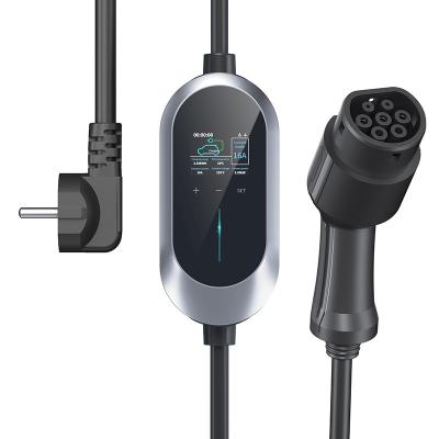 China 230V CEE 3 Pin Touch Button 7.2 kW AC Fast EV Charger with Overload Protection for sale