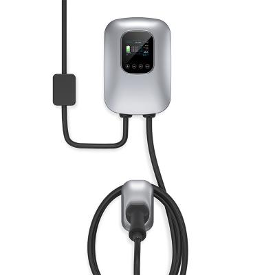 China Column Mounted 11kW Type 1 EV Charger with 7.4m Cable and RFID Card for sale