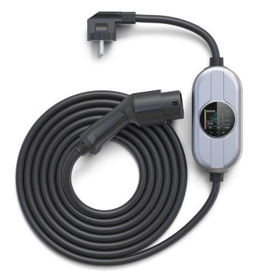 China Portable EV Charging Station 16A 32A 2.5 Inch LCD Screen Type 1 J1772 FCC for sale