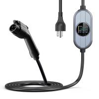 China Single Phase Schuko Adapter 16A Portable EV Charging Station With LCD Display for sale
