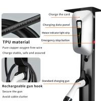 China Type1 And Type2 RFID LCD Screen Wall EV Charger For All EV Cars for sale