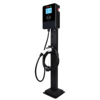 China GBT 7kW Single Gun 220V Wall EV Charger 4.3 Inch Screen with Emergency Button for sale