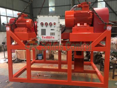 China Oil Based Drilling Mud Decanter Centrifuge 450mm 50m3/H Capacity for sale