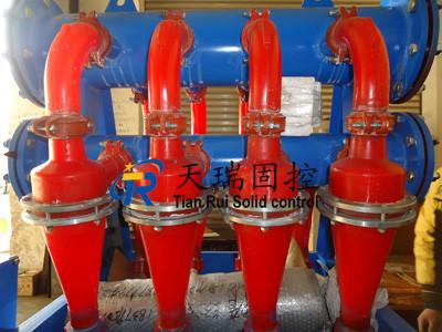 China API Drilling Mud Cleaner Desilter Hydrocyclone For Oil / Gas Drilling 180m³/h easy to dismantle and replace for sale