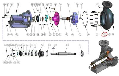 China ISO Standard Centrifugal Mud Pump Spare Parts 1968*650*1017mm 1096kg for sale