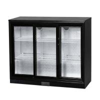 China Under Counter Triple Glass Back Bar Cooler With Fan Cooling R134a Commercial for sale