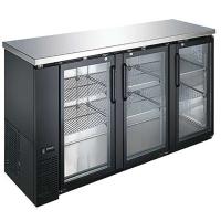 China 220W Triple Glass door Commercial Fridge Freezer 220V 50Hz Fan Cooling for sale