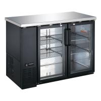 China 208L Shallow Depth 2 Swing Door Underbar Cooler For Restaurant 190W for sale