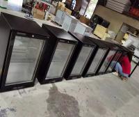 China Hotel 108L Fan Cooling Display Beer Bar Refrigerator Glass Hinge Door Back Bar Cooler for sale