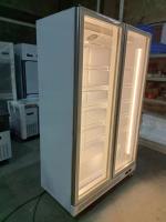 China 1000L Commercial Glass Door Chiller With R290 Refrigerant Upright Fridge for sale
