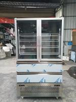 China Upright Refrigerator 2 Glass Door For Freezer 2 Drawers For Chiller For Kitchen With 110V/60Hz for sale