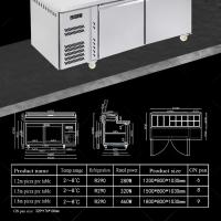 China Under Counter Salad Table Commercial Refrigeration Pizza/Sandwich Prep Table for sale