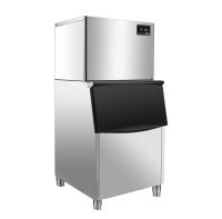 China Volume 220V Stainless Steel Ice Cube Maker ETL/NSF Certified Air Cooling System 342 Ice Cubes Tray for sale