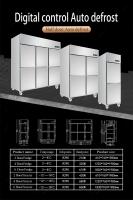 China Commercial Upright Fridge Fan Cooling Kitchen Self-close Fridge for Restaurant for sale