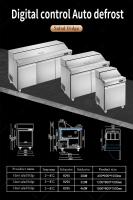 China American Type Salad Counter Table Commercial Sandwich / Salad Refrigerator Stainless Steel Kitchen Equipment for sale