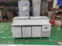 China American Type Salad Counter Table Commercial Sandwich / Salad Refrigerator Stainless Steel Kitchen Equipment for sale