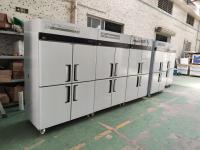 China Commercial 4-door Upright Freezer Stainless Steel Reach-in Freezer Bakery Refrigerator with Trays for sale