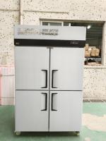 China Commercial 4-door Upright Freezer Stainless Steel Reach-in Freezer Bakery Refrigerator with Trays for sale