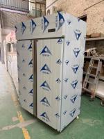 China Commercial 2 Doors Upright Chiller Stainless Steel 304 Kitchen Fridge for sale