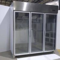 China Air Cooling 650W 3 Door Upright Glass Door Chiller for sale