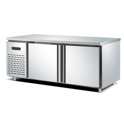 China 2 Door 1.8m Commercial Stainless Steel Refrigerator Freezer for sale