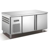 China LED Display 1.5m Fan Cooling Under Counter Chiller 2 Door for sale