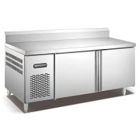 China LED Display 1.5m Fan Cooling Under Counter Chiller 2 Door for sale