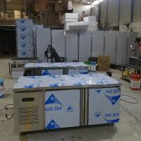 China LED Display 1.5m Fan Cooling Under Counter Chiller 2 Door for sale
