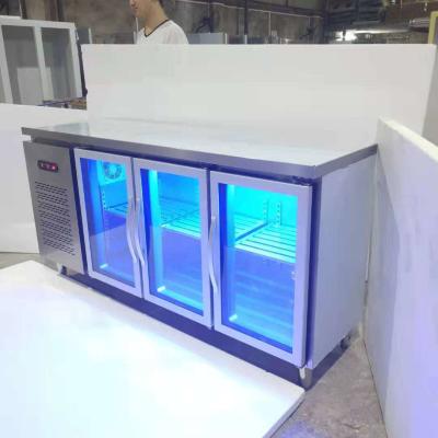 China Smooth Surface 300W 3 Door Under Counter Chiller for sale