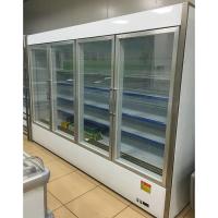 China 380V 1600L Multideck Glass Beverage Cooler For Supermarket for sale