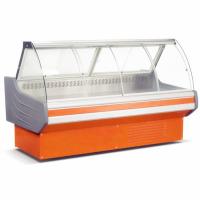 China Curved Glass 2m Supermarket Refrigeration Equipments for sale