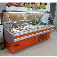 China Curved Glass 2m Supermarket Refrigeration Equipments for sale