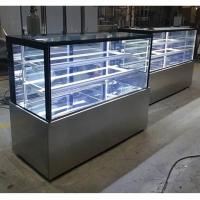 China Fan Cooling 220V Transparent Bakery Display Fridge for sale