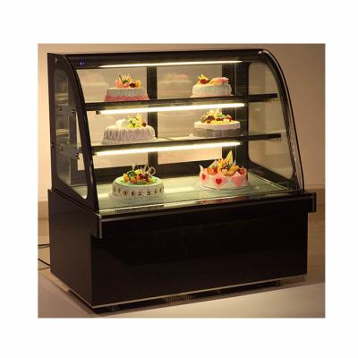 China Front Curved Glass 1500*760*1250mm Bakery Display Refrigerator for sale