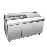 China Salad Display 300W Commercial Fridge Freezer for sale