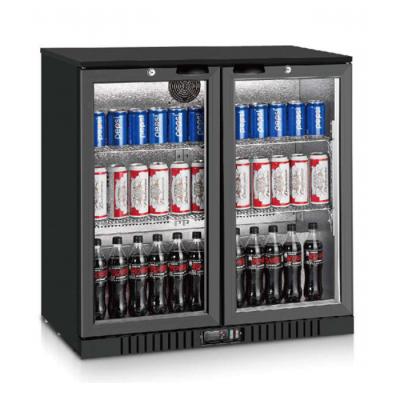China Twin Door 210 litres 520mm Under Counter Bottle Coolers for sale