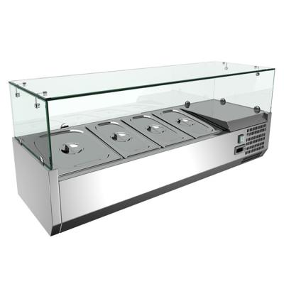 China 201 SS 120W Table Top Fridge Freezer For Salad for sale