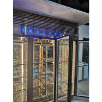 China three swing door 2200mm Upright Fridge Freezer for Beer for sale