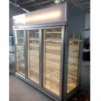 China 3 Glass Door 600W Custom Commercial Refrigerator for sale