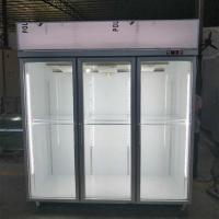 China Upright Commercial Ice Cream Display Freezer With Three Glass Door for sale