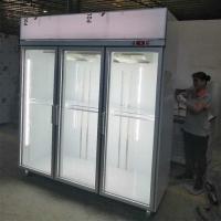China Upright Commercial Ice Cream Display Freezer With Three Glass Door for sale